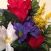DIY Crypt / Mausoleum Bouquet of Silk ROSES, OXALIS, Ivy for ...
