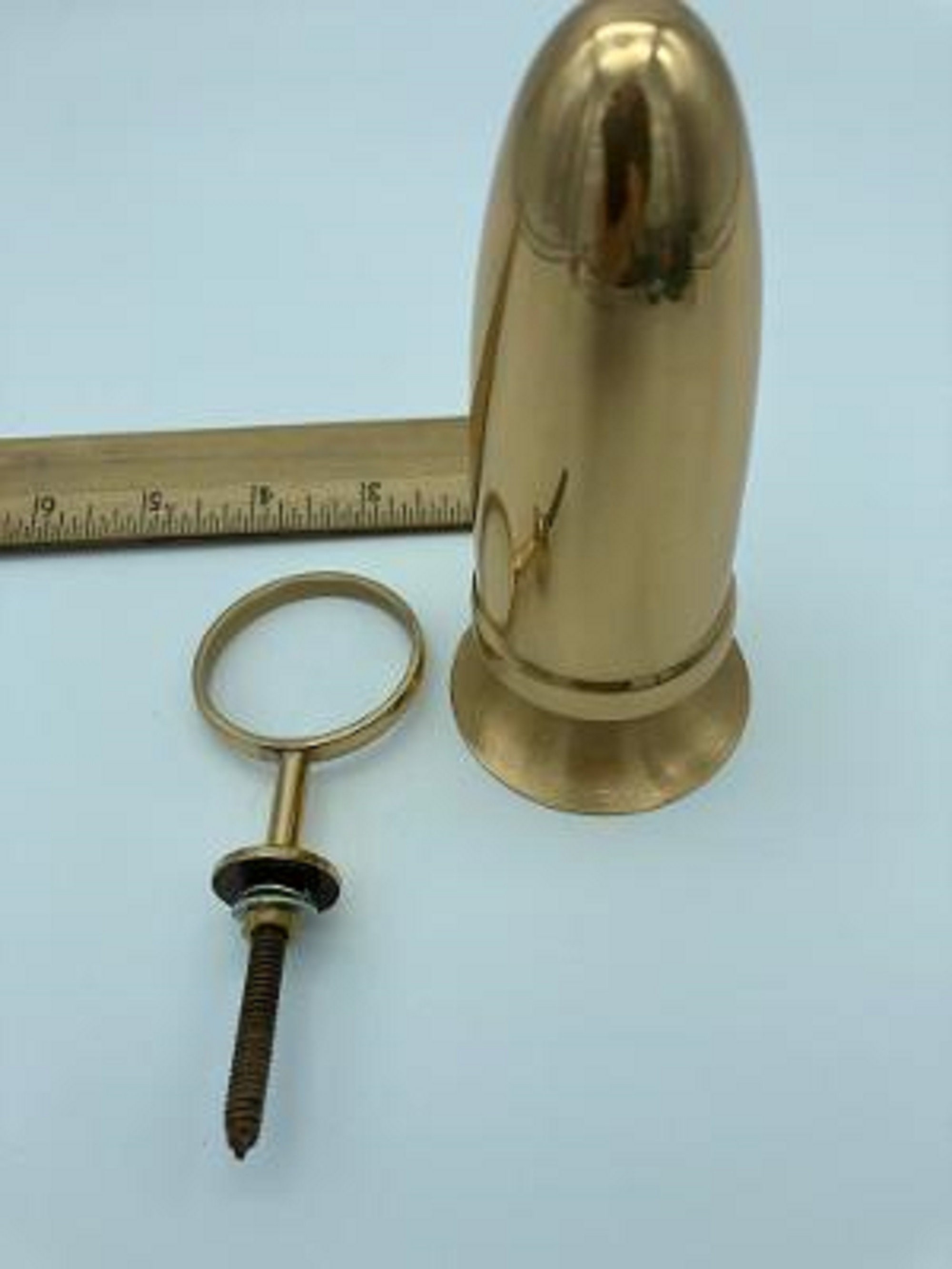 Crypt Mausoleum Niche Bronze Metal Vase 5 Inch With Bronze Bolt / Ring ...