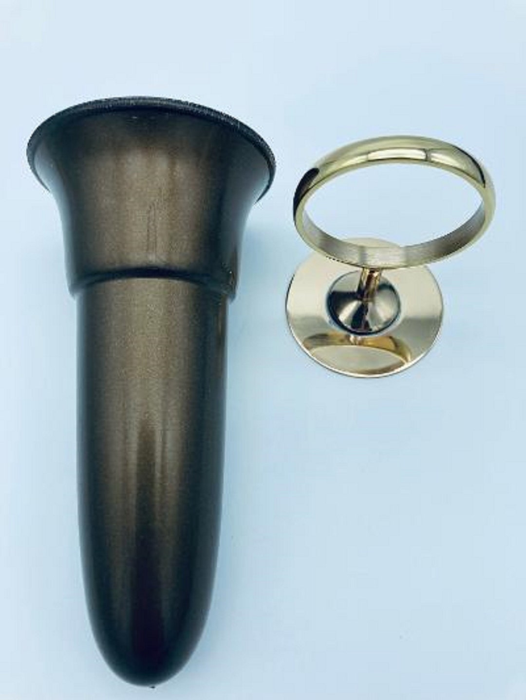Mausoleum Crypt Brown Vase 5.5 Inch With 2 IN Disc Base of Jeweler ...