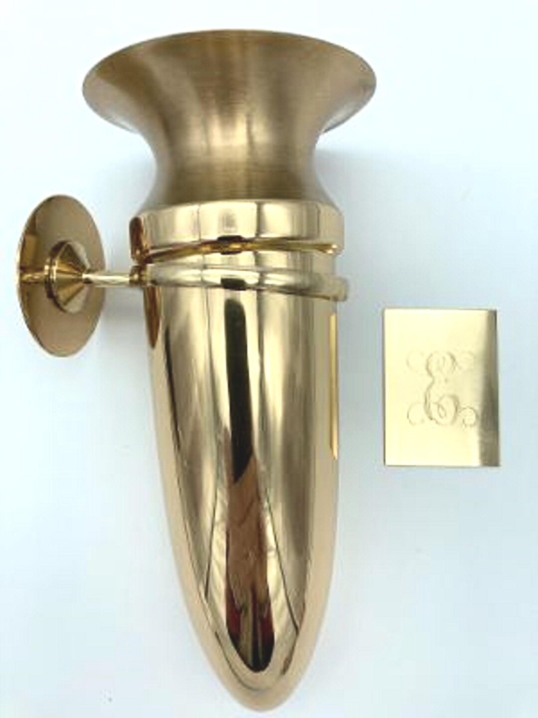Custom Engraved Bronze Mausoleum Vase - 7 Inch Metal Niche Vase - Etsy