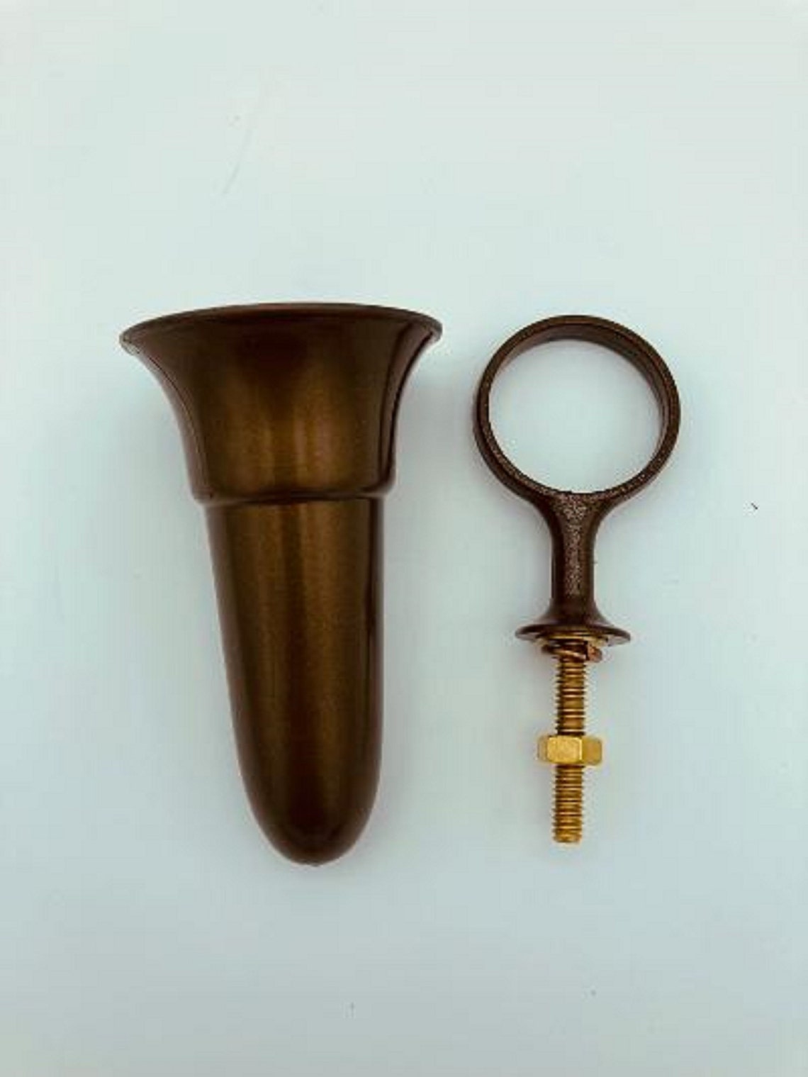 Niche Mausoleum Brown Vase 4 IN With Standard Bolt Ring Support - Royal ...