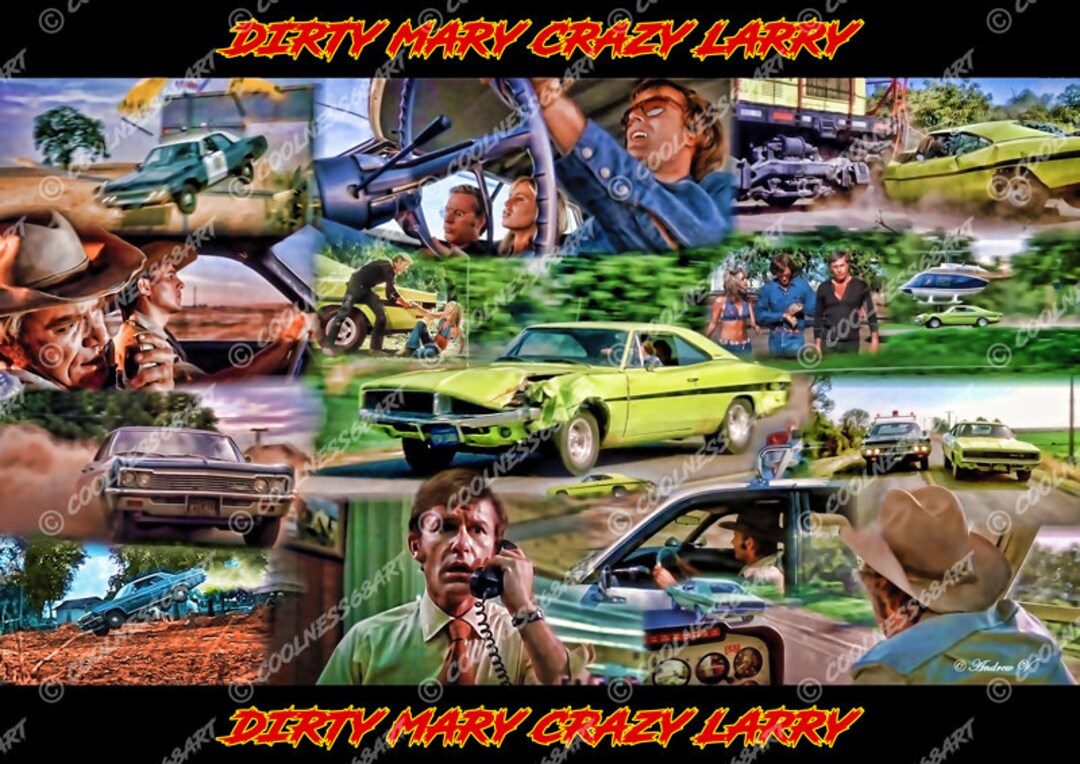 Dirty Mary Crazy Larry Collage Original Art Print - Etsy