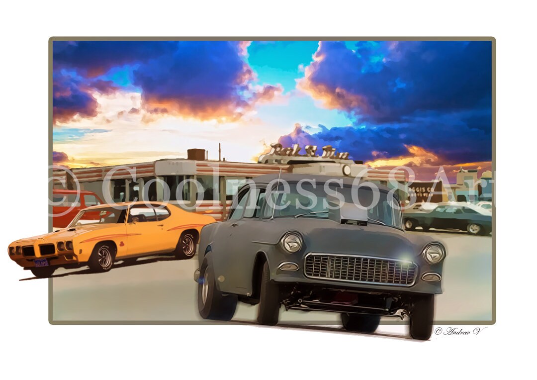 Two-lane Blacktop 3D Style Original Art Print - Etsy