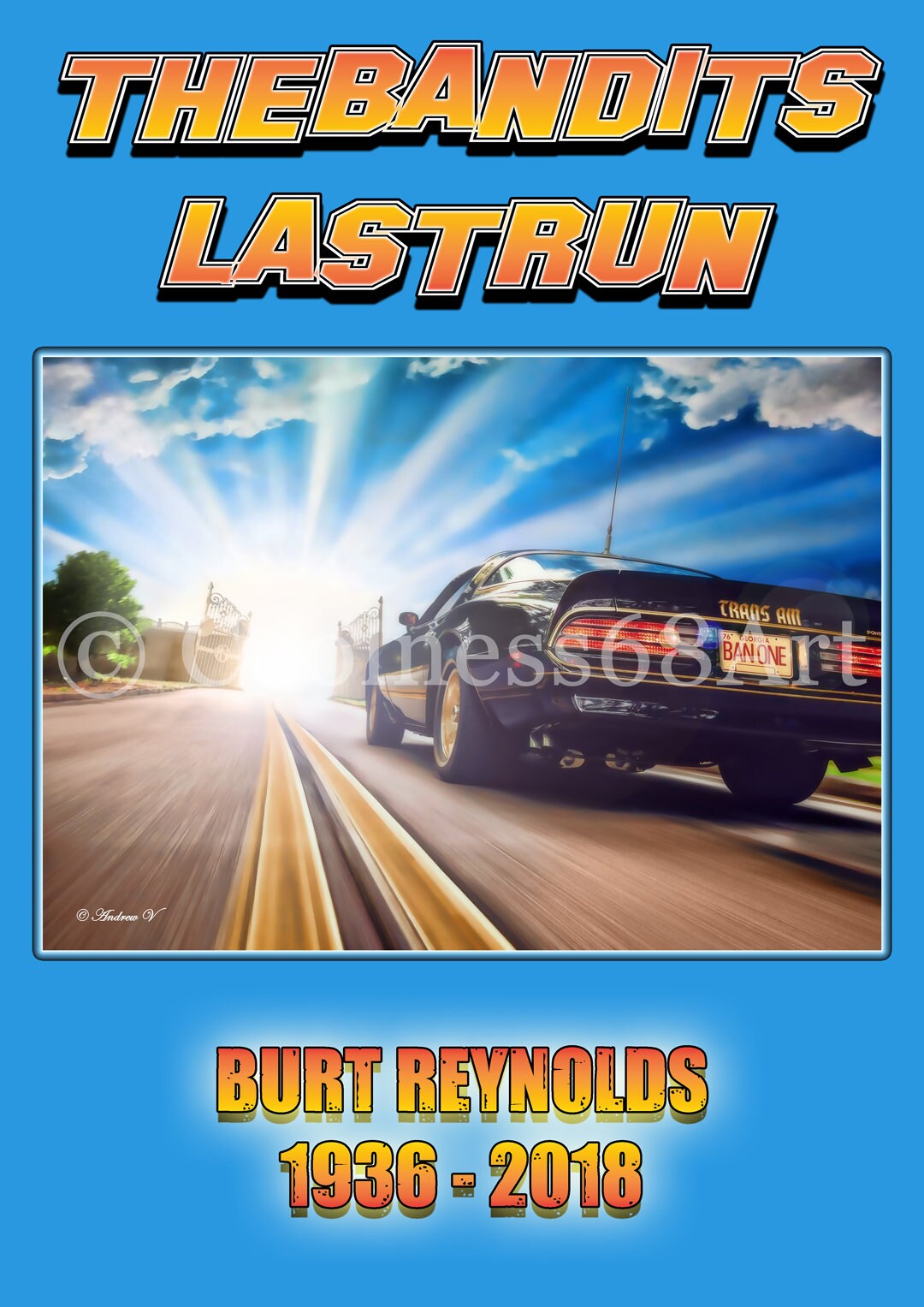 The Bandits Last Run - Trans Am Art Print – Burt Reynolds Tribute - Etsy