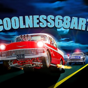 Knight Rider Font Style Original Art Print - Etsy Australia