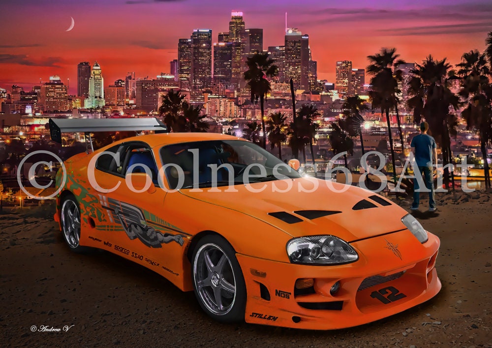 The Fast & the Furious Brian's Supra Original Art Print - Etsy