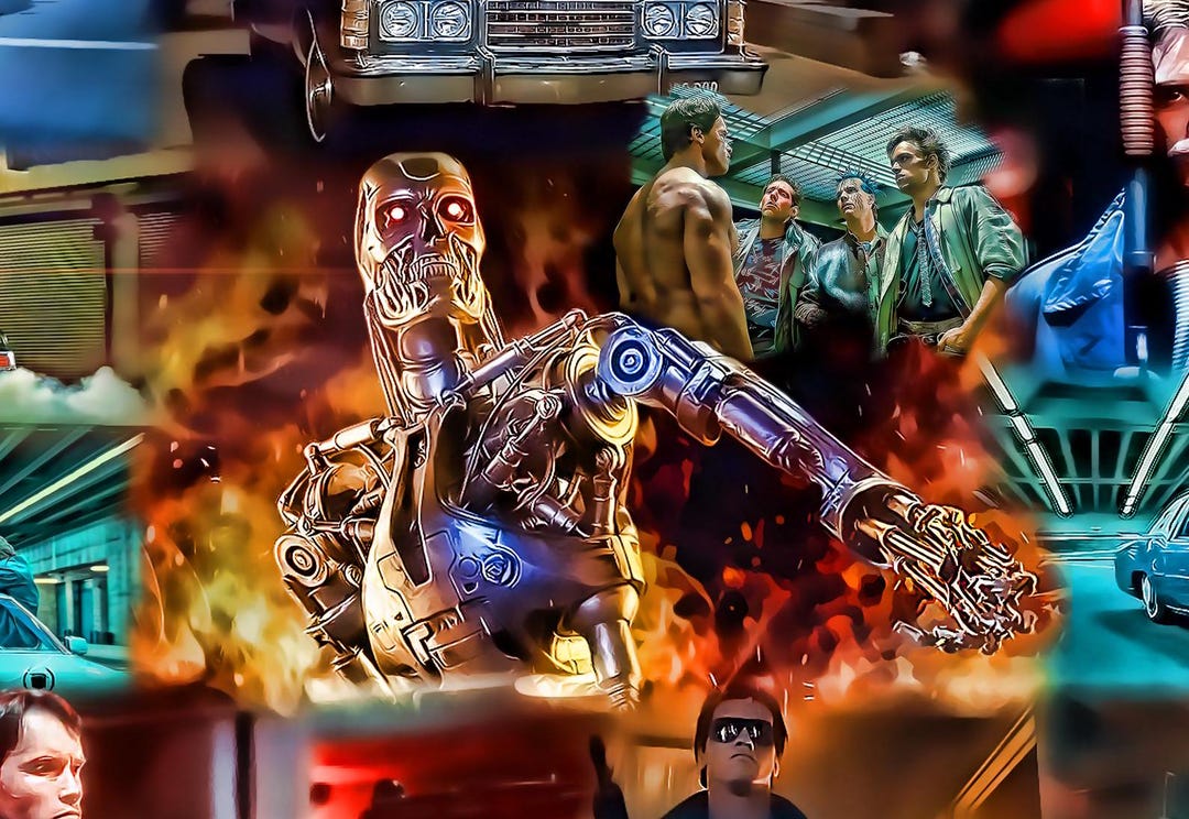 The Terminator Collage Original Art Print - Etsy