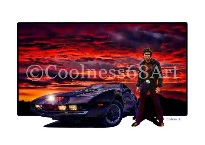 Knight Rider 3D Style Original Art Print - Etsy Australia