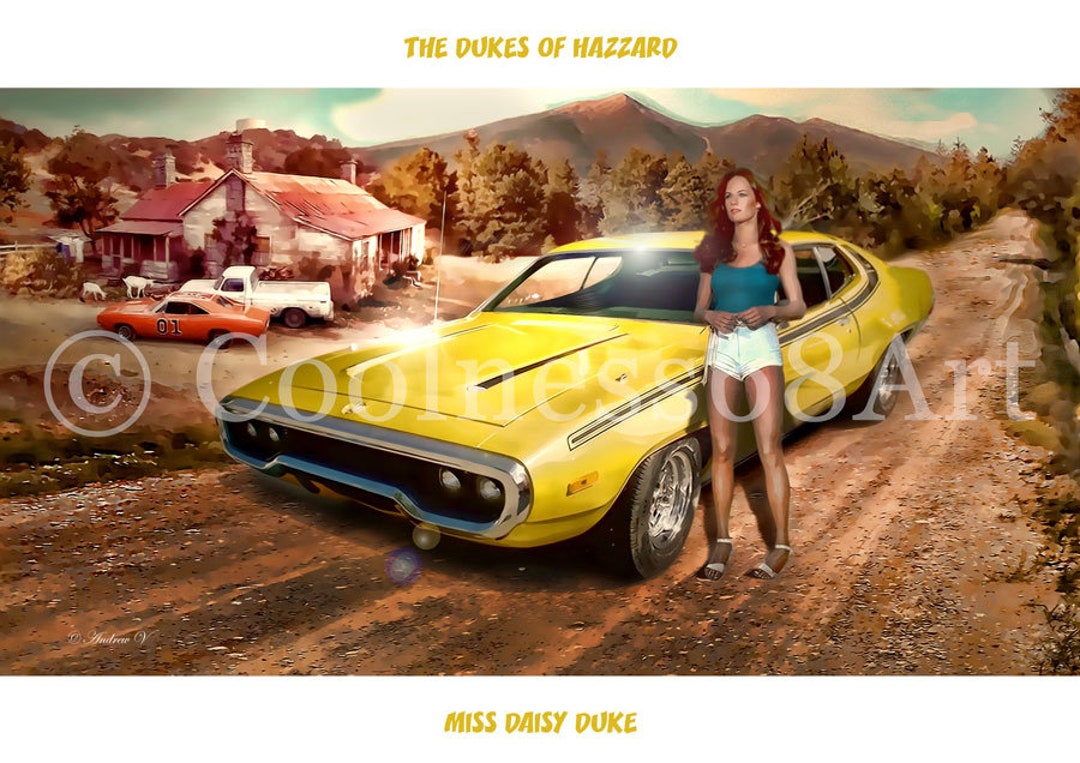 Daisy Duke Original Art Print - Etsy