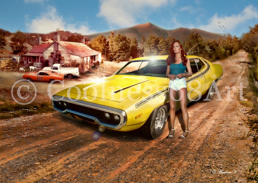 Daisy Duke Original Art Print - Etsy