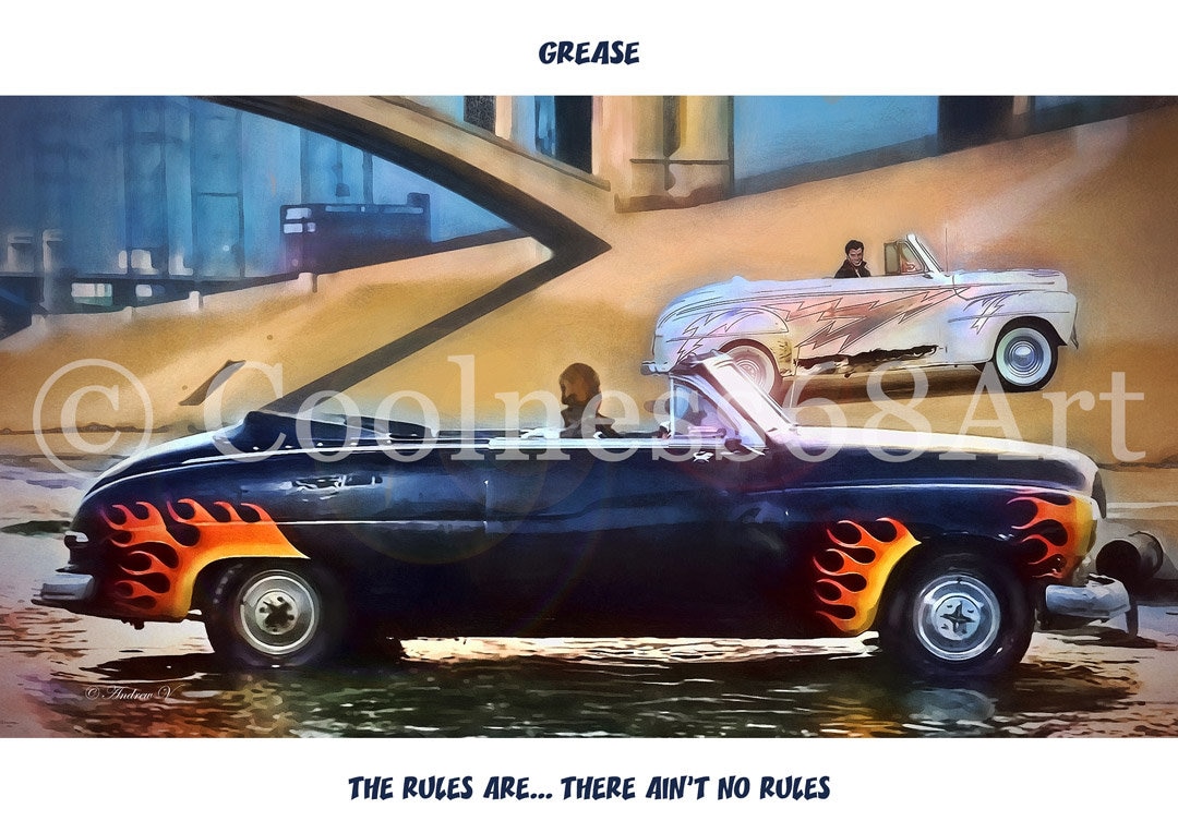 Grease Original Art Print - Etsy