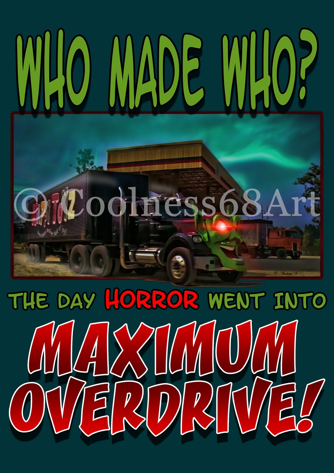 Maximum Overdrive Font Style Original Art Print - Etsy