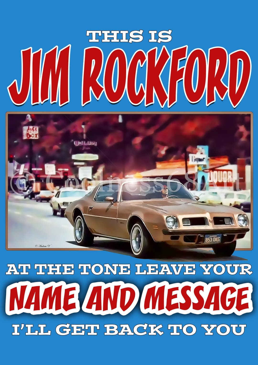 The Rockford Files Font Style Original Art Print - Etsy
