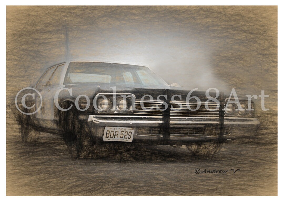 Bluesmobile Original Art Print - Etsy