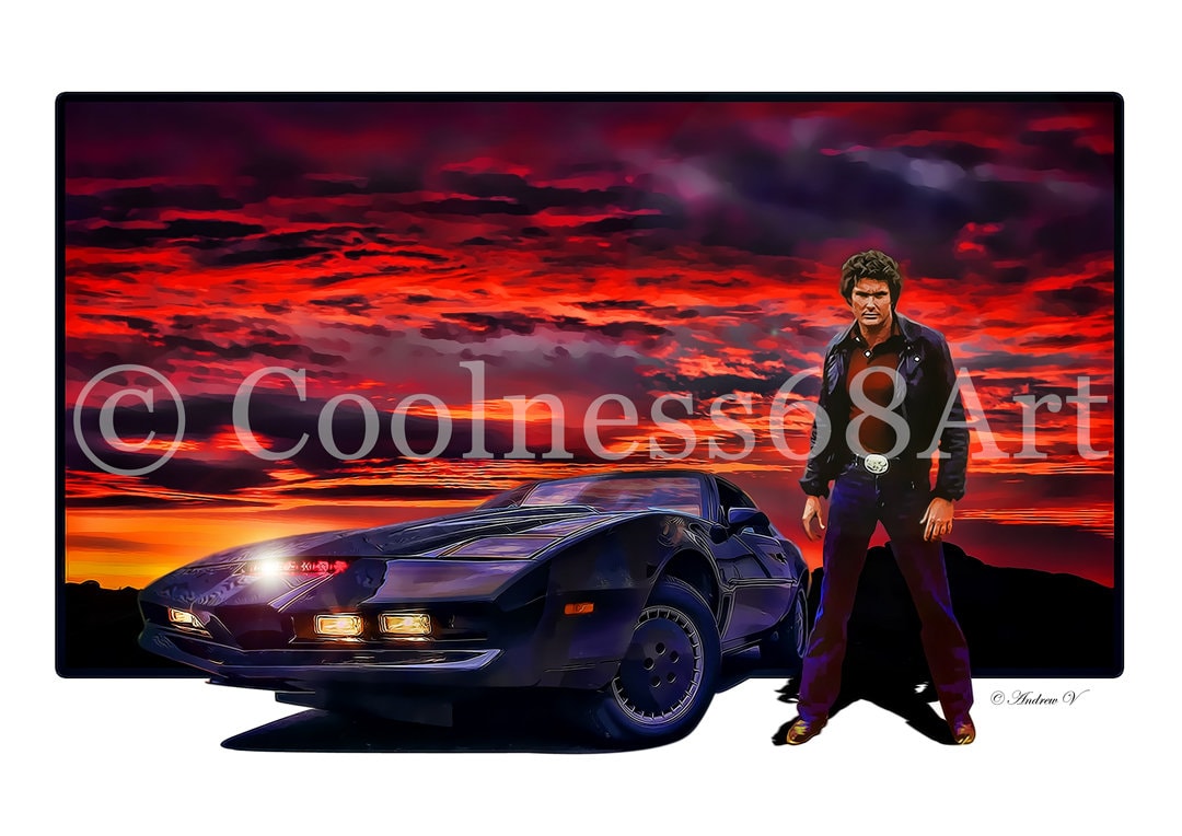Knight Rider 3D Style Original Art Print - Etsy