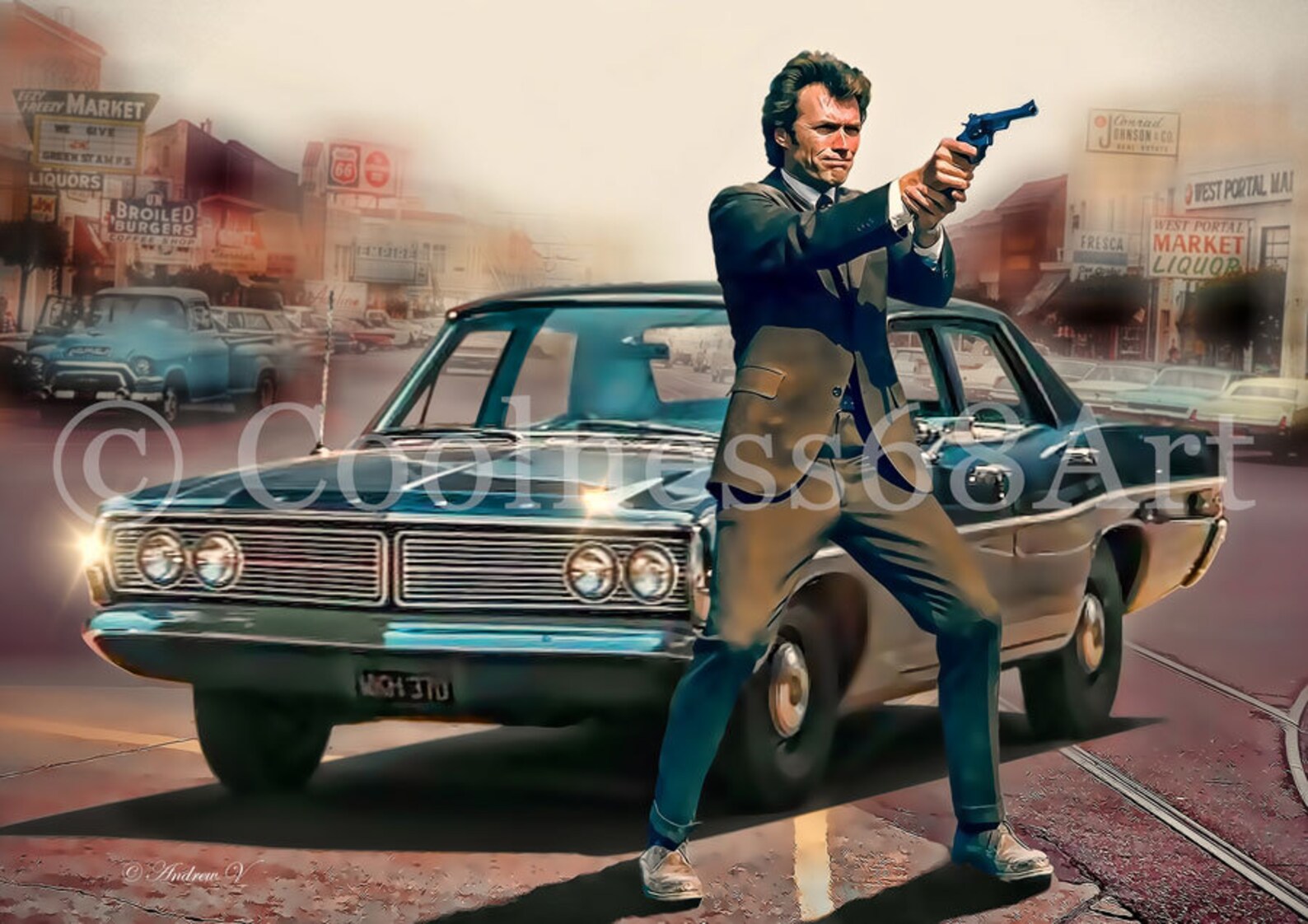 Dirty Harry Original Art Print - Etsy Australia