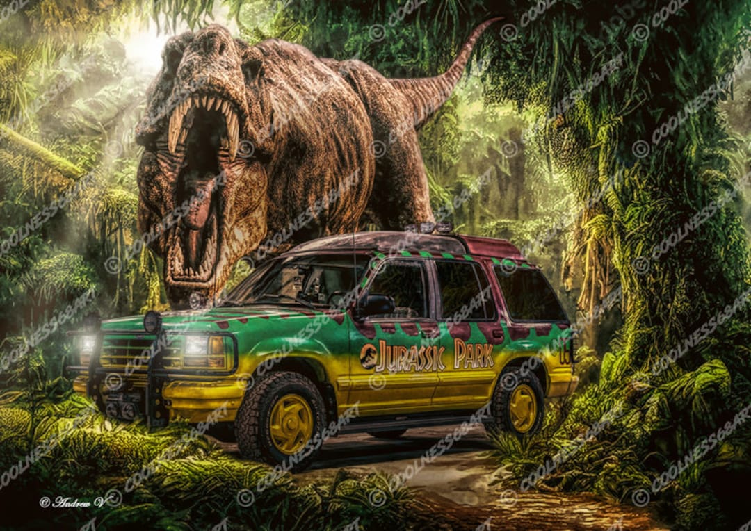 Jurassic Park Original Art Print - Etsy