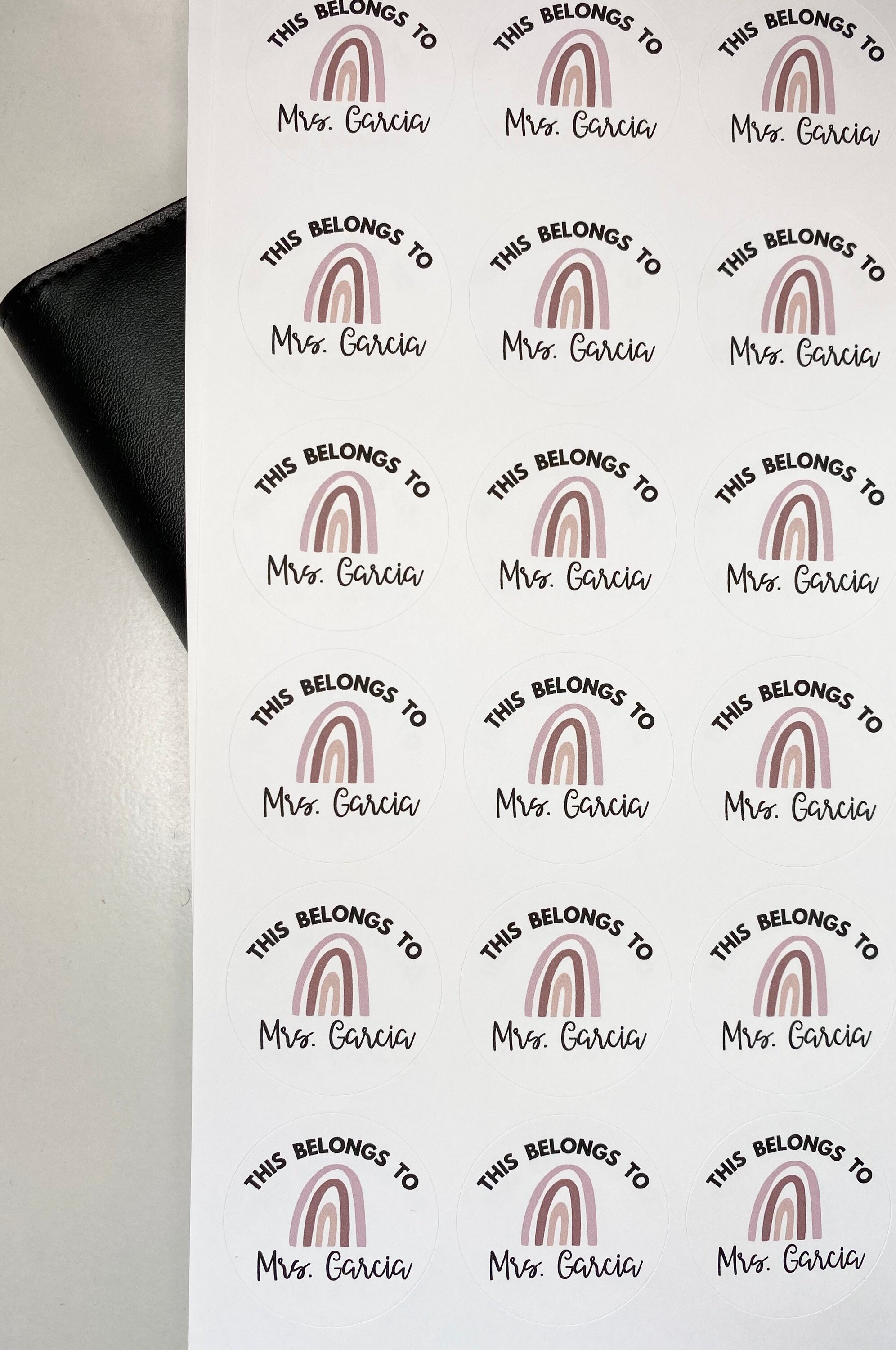 School Name Labels Teacher Book Labels Classroom Supplies - Etsy