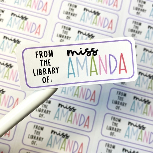 Personalized Teacher Name Book Labels Classroom Library - Etsy
