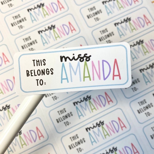 Personalized Teacher Name Book Labels Classroom Library - Etsy