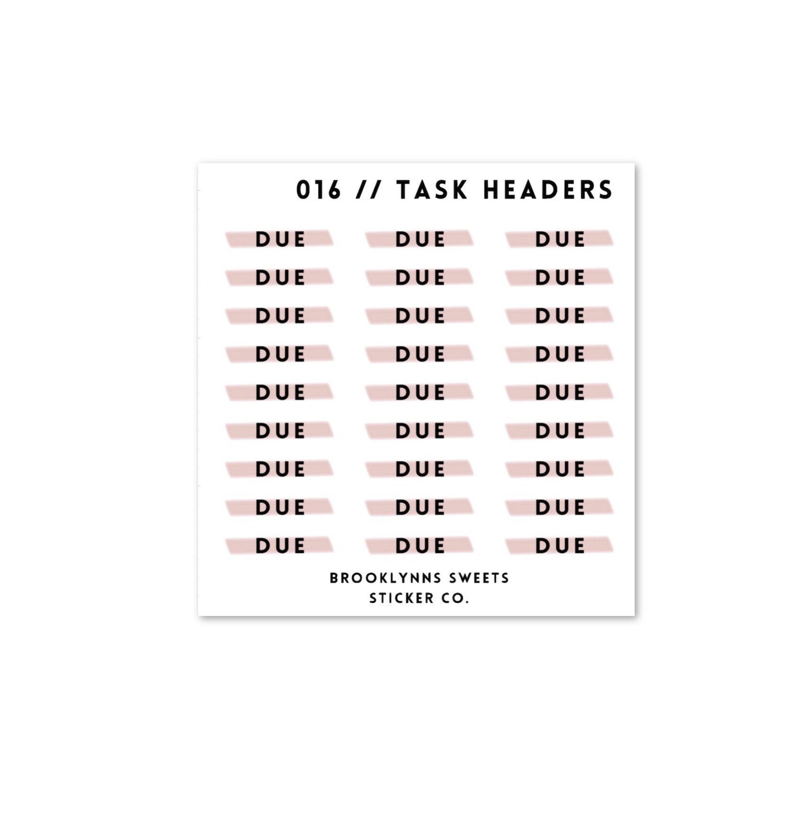 Due Date Transparent Stickers Transparent Planner Stickers - Etsy