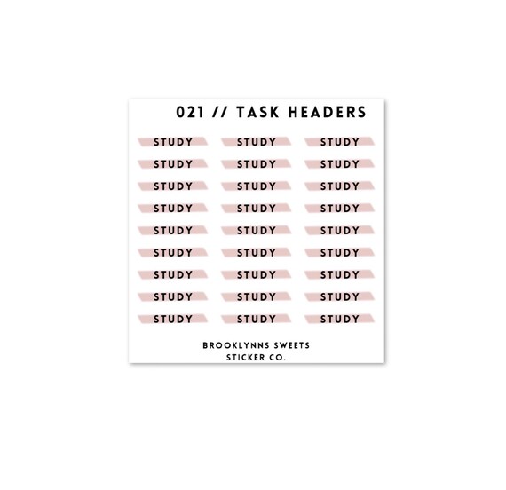 Study Highlighted Transparent Stickers Planner School | Etsy