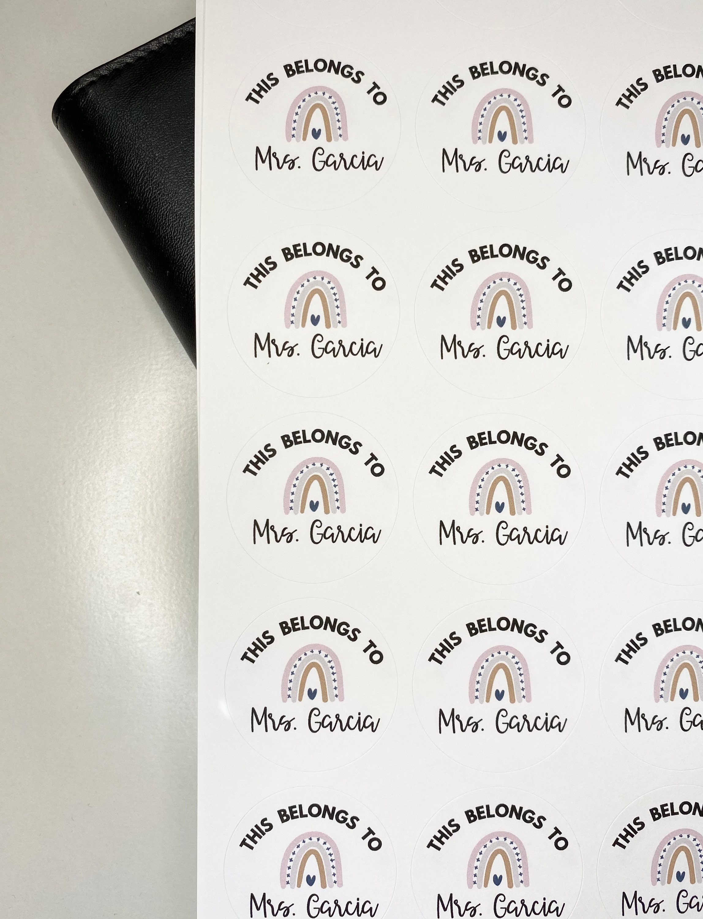 This Belongs to Labels Teacher Name Labels Teacher - Etsy