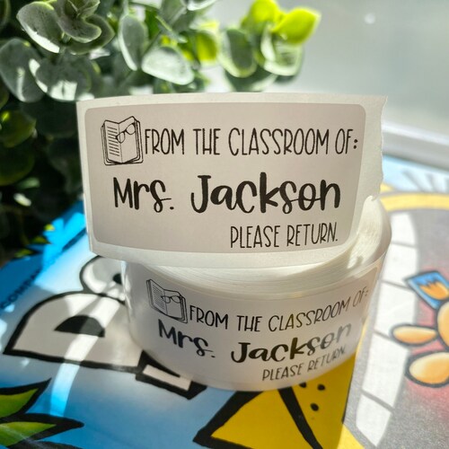 Personalized Teacher Name Book Labels Classroom Library - Etsy
