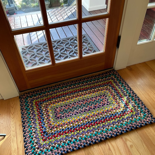 Wool Braided Rug - Etsy