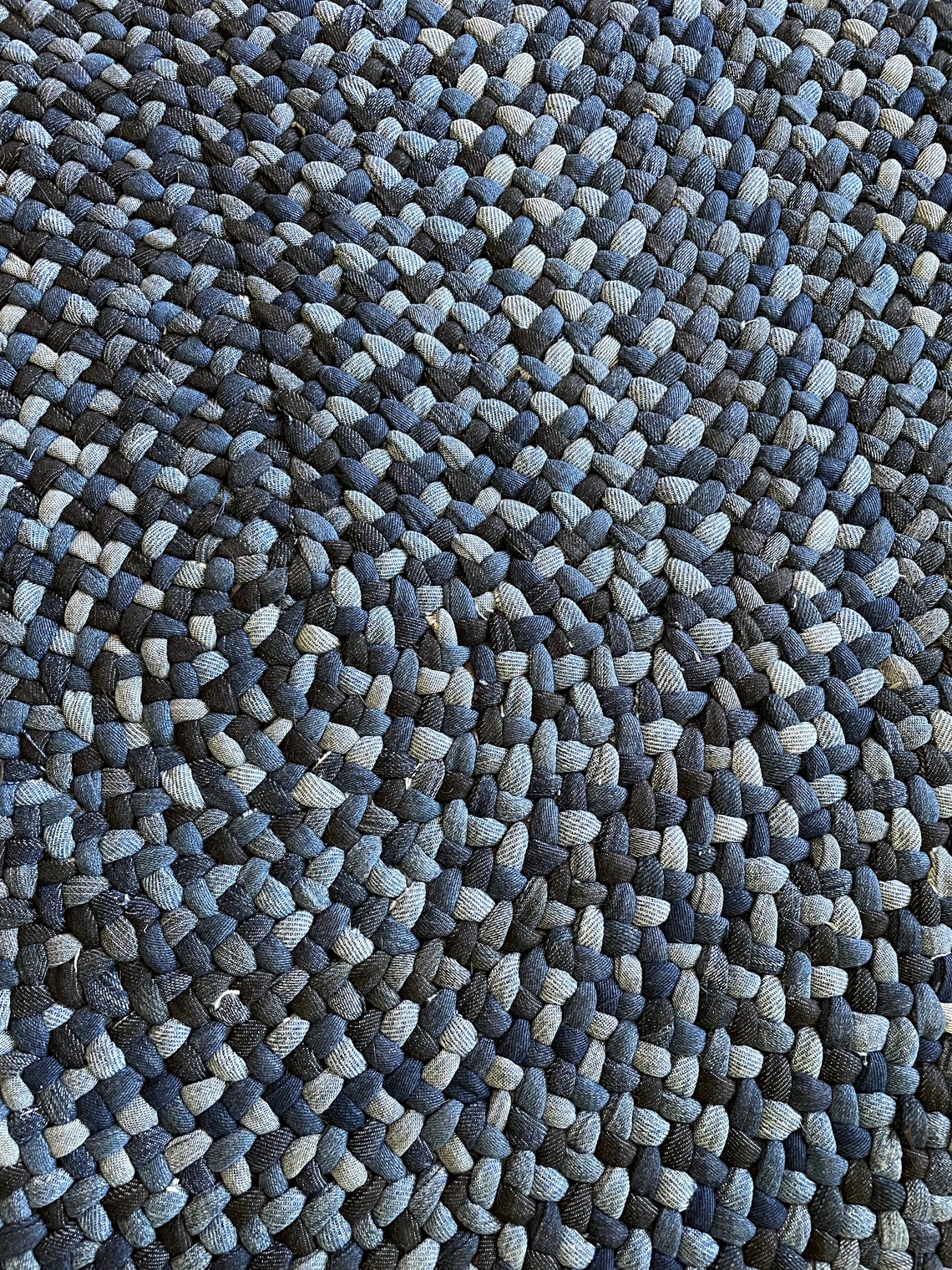 Blue Jean Denim Braided Rug - Etsy