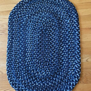 Blue Jean Denim Braided Rug - Etsy