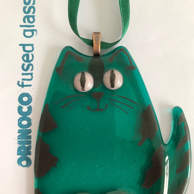 Fused Glass Cat - Etsy UK