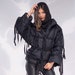 Black Puffer Jacket, Oversized Jacket, Deconstructed Clothing ...