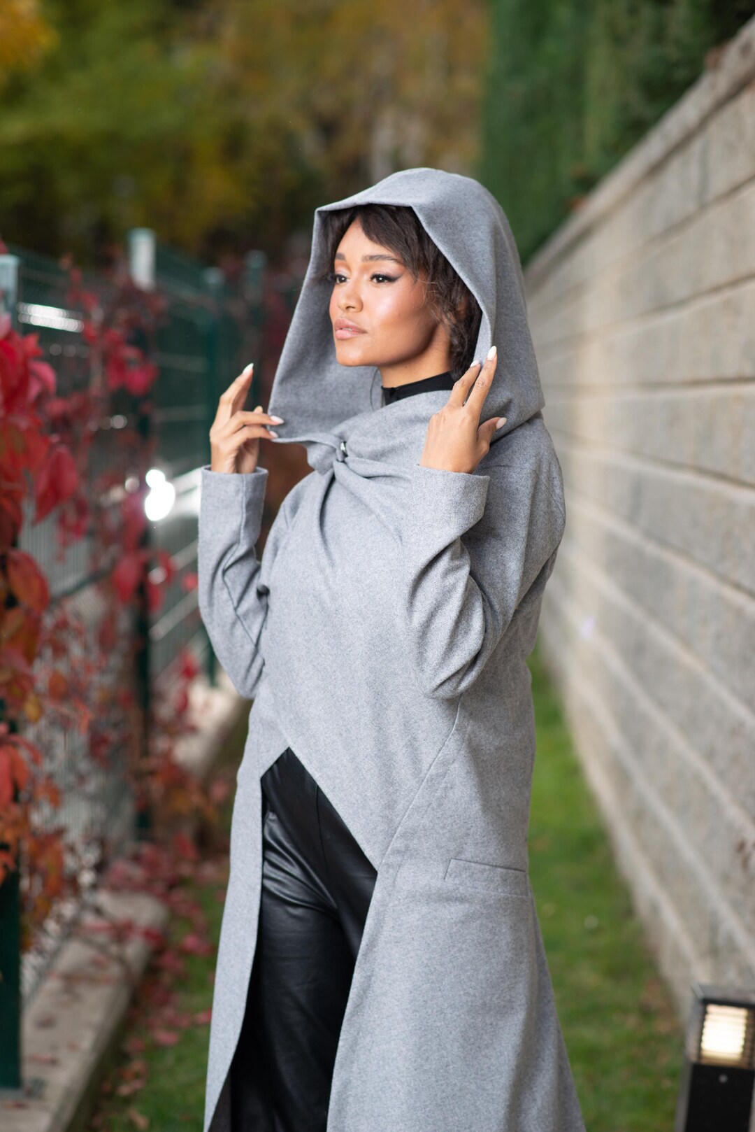 Futuristic Jacket Coat, Wool Tunic Top, Womens Clothing, Elven Long ...