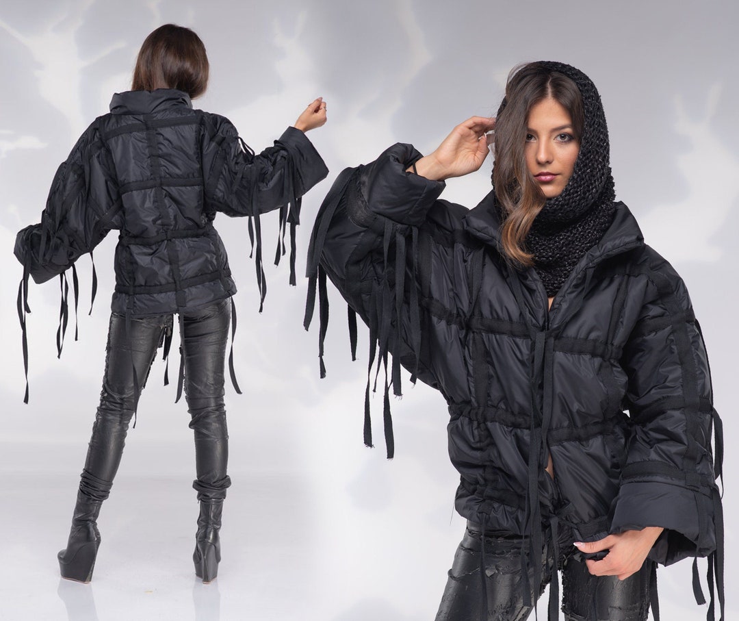 Avant Garde Jacket, Puffer Jacket, Winter Jacket, Black Coat, Oversized ...