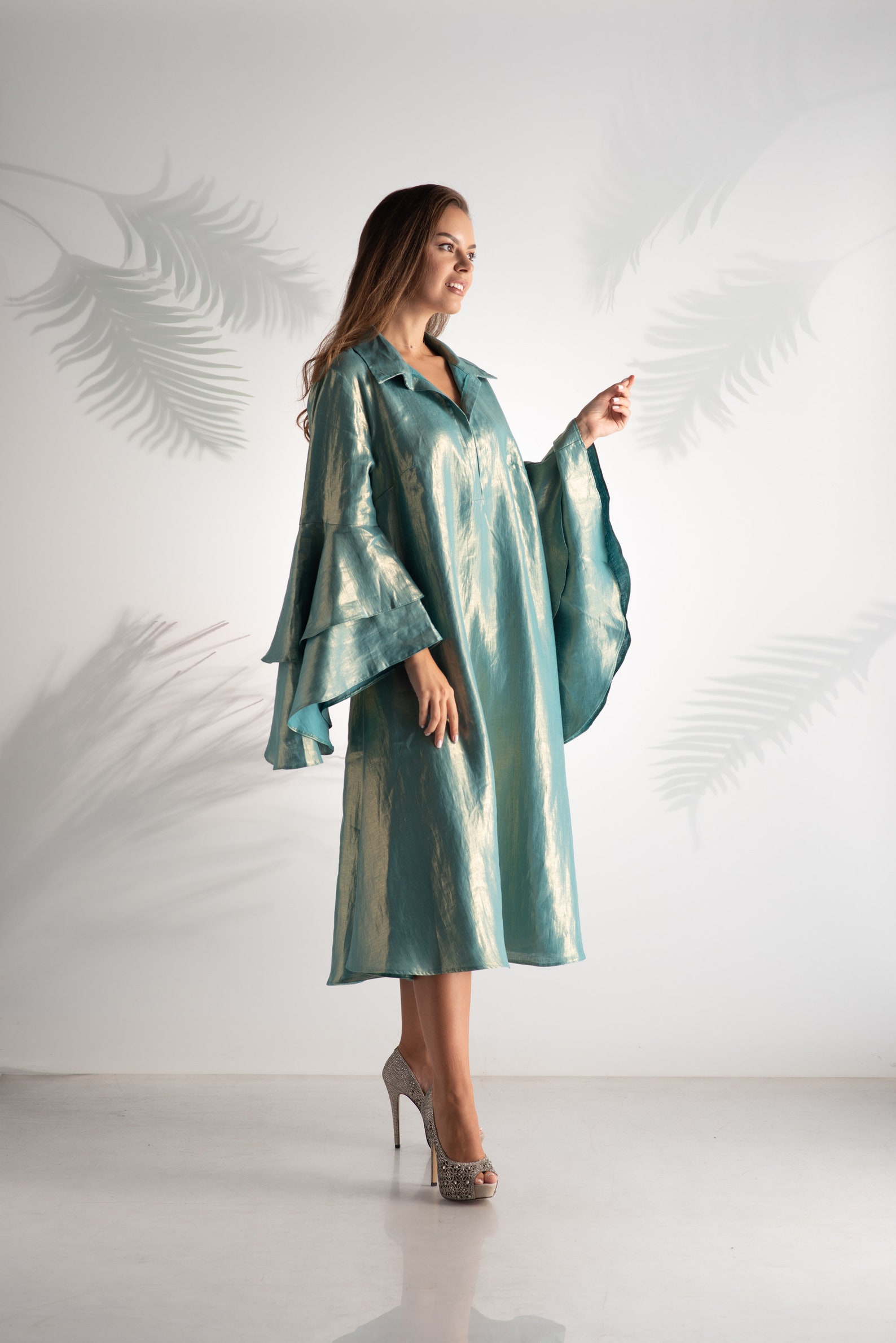 Formal Linen Dress, Party Wear, Linen Clothing, Extravagant Dress ...