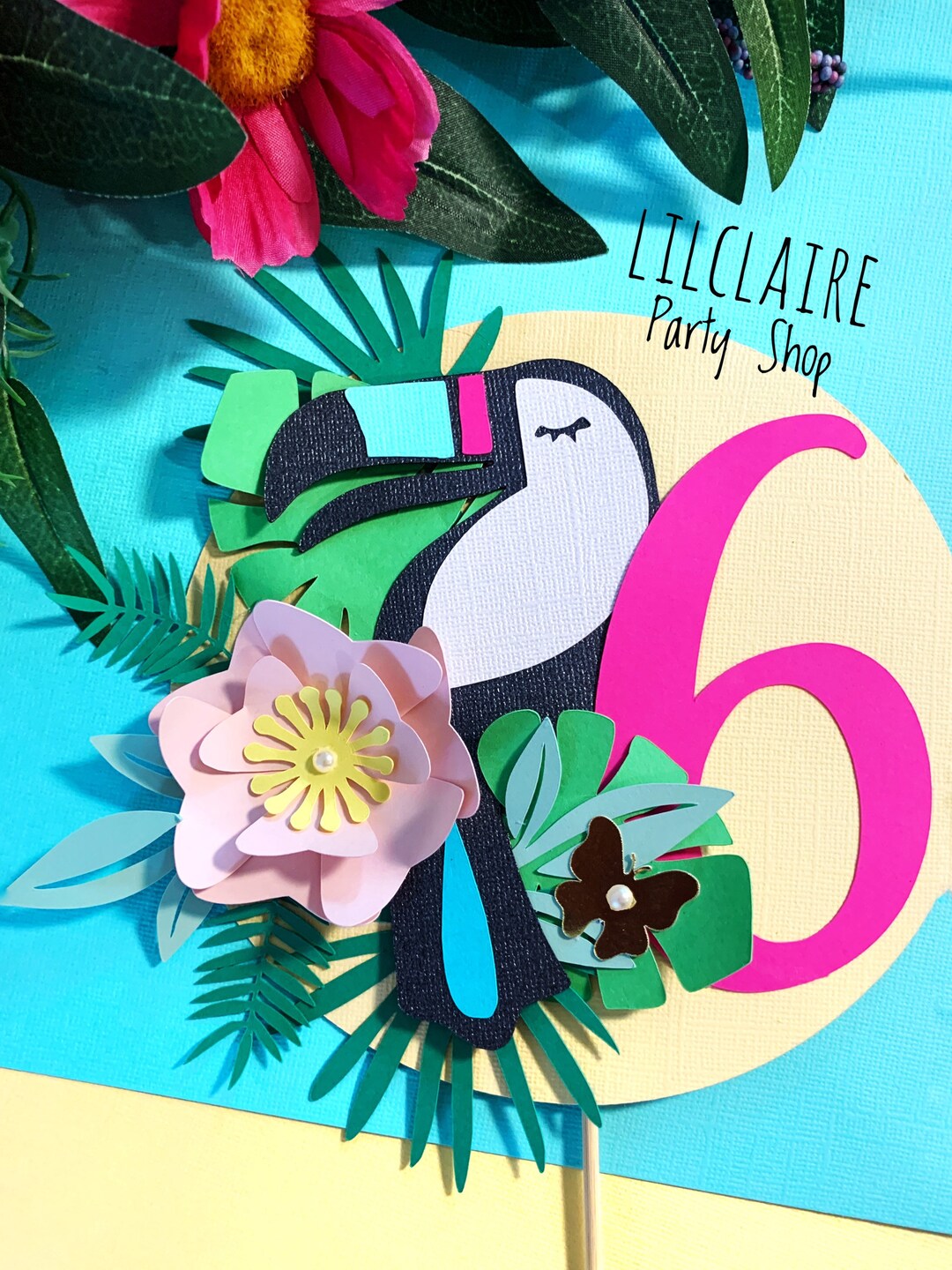 Toucan Cake Topper, Tropical Cake Topper, Tropical Birthday, Toucan ...
