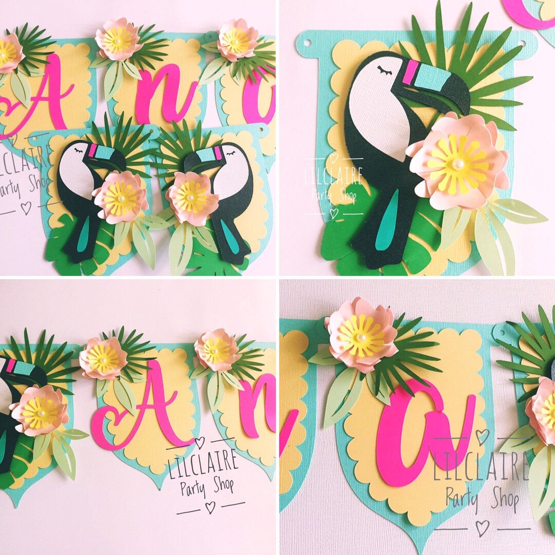 Toucan Birthday Theme Toucan Banner Tropical Banner - Etsy
