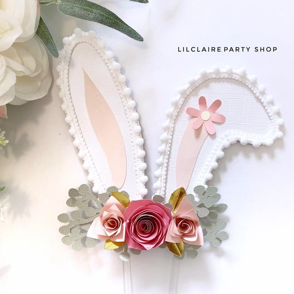 Bunny Cake Topper - Etsy