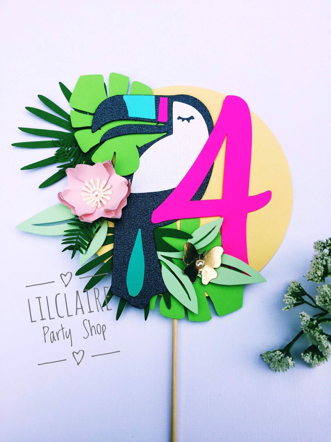 Toucan Cake Topper Tropical Cake Topper Tropical Birthday | Etsy