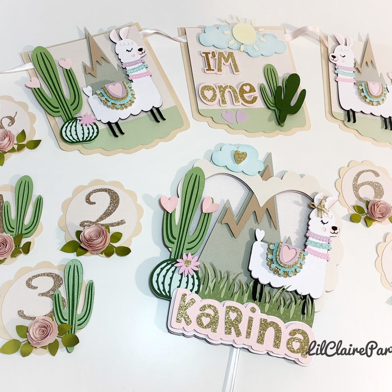 Llama First Birthday - Etsy