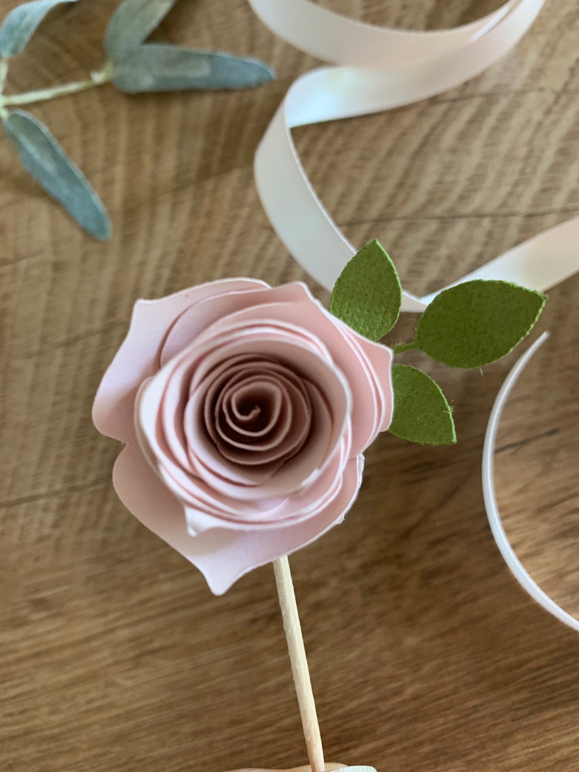 Roses cupcake toppers 1 dozen roses Boho cupcake topper | Etsy