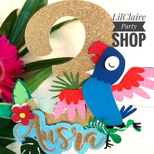 Parrot Cake Topper, Toucan Cake Topper, Tropical Cake Topper, Tropical ...
