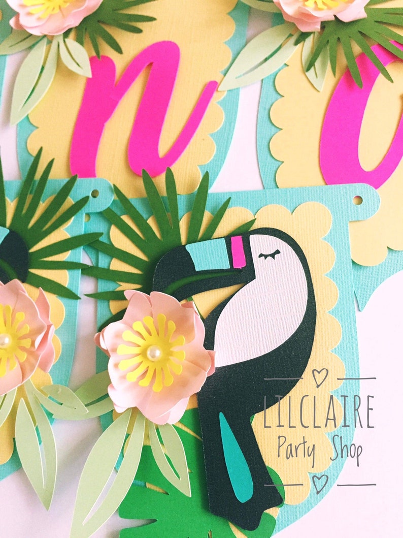 Toucan Birthday Theme Toucan Banner Tropical Banner - Etsy