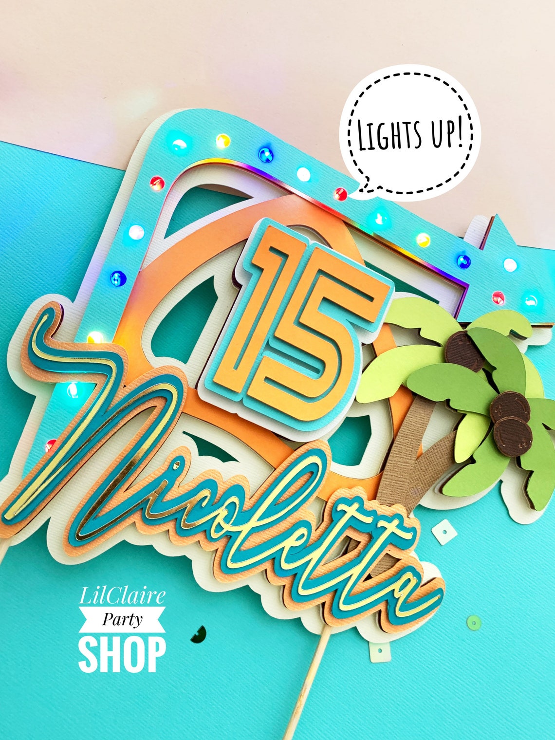 Retro Cake Topper Retro Party | Etsy