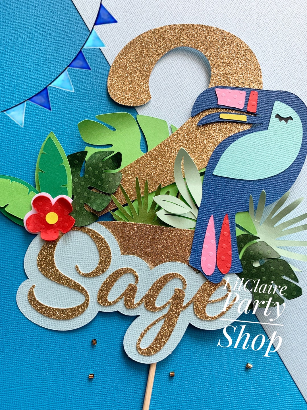 Toucan Cake Topper, Toucan Birthday Theme, Tropical Party, Wild Party ...