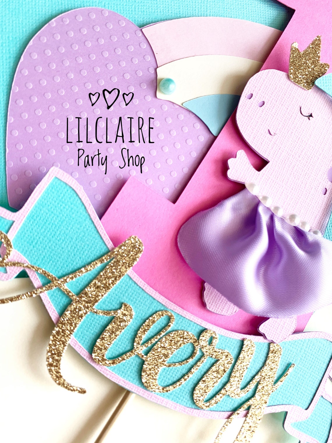 Princess Dinosaur Cake Topper Girl Dinosaur Birthday Pink - Etsy