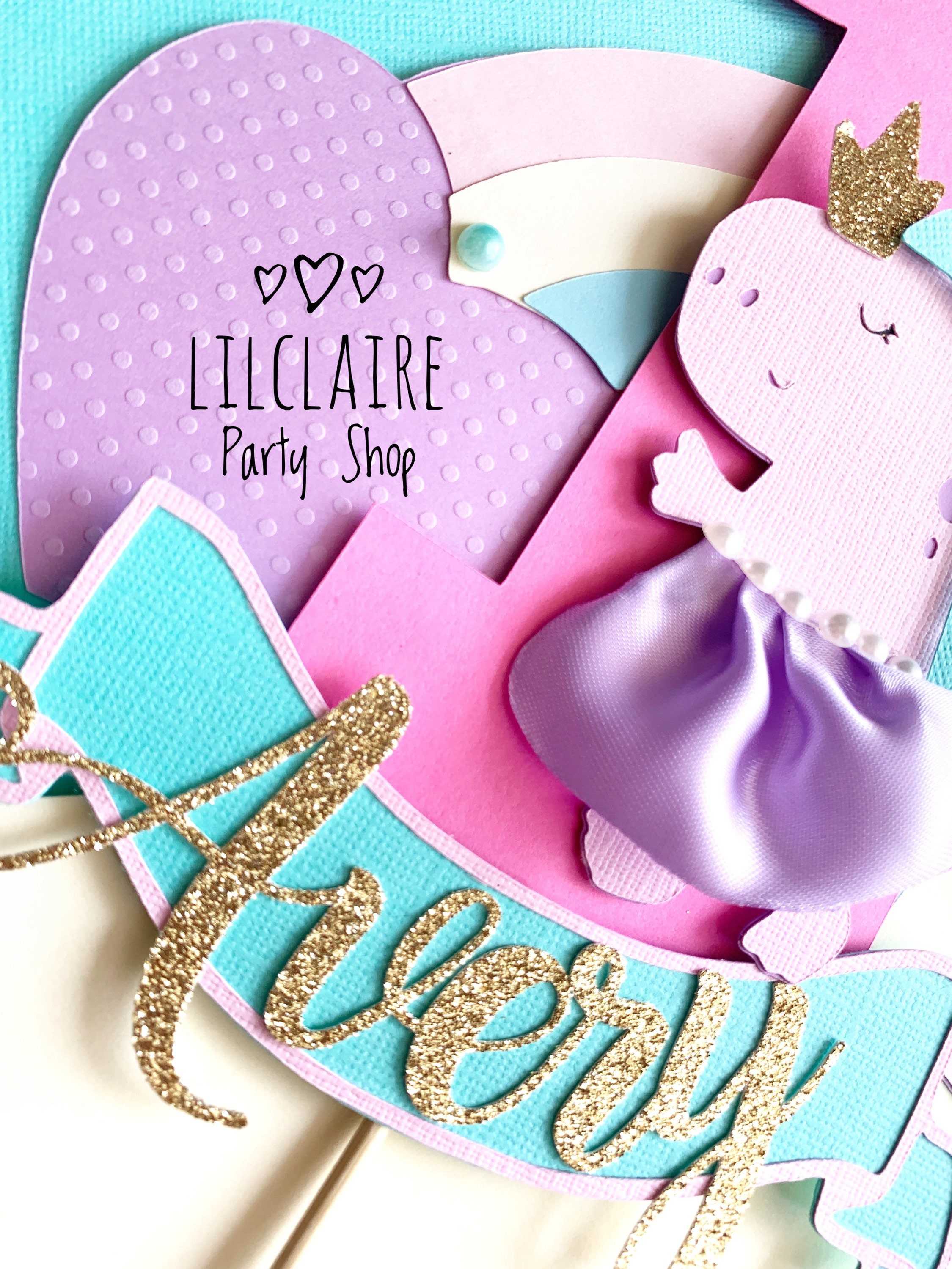 Princess Dinosaur Cake Topper Girl Dinosaur Birthday Pink - Etsy