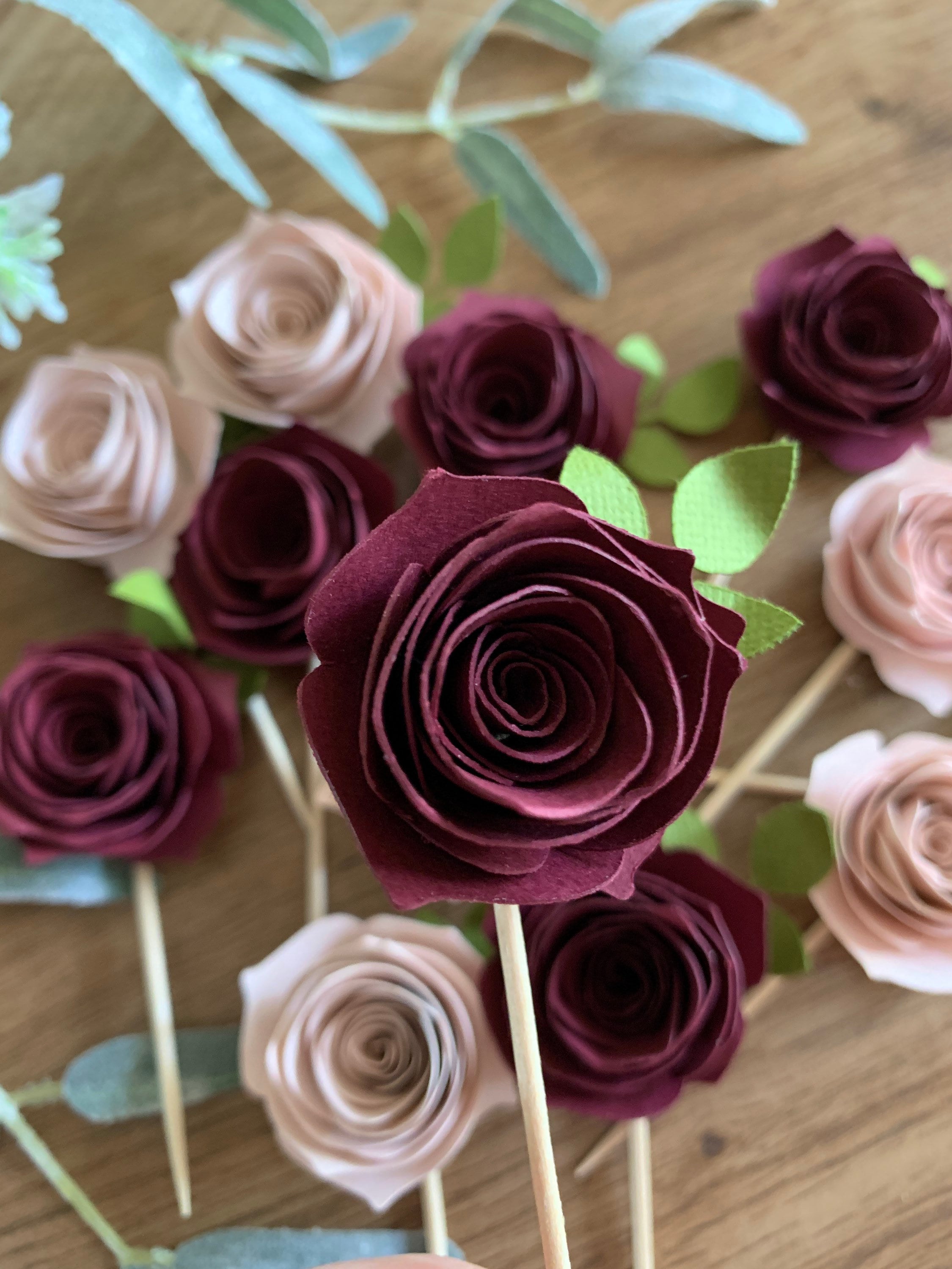 Floral Cupcake Topper Flower Cupcake Topper Boho Party Fist | Etsy