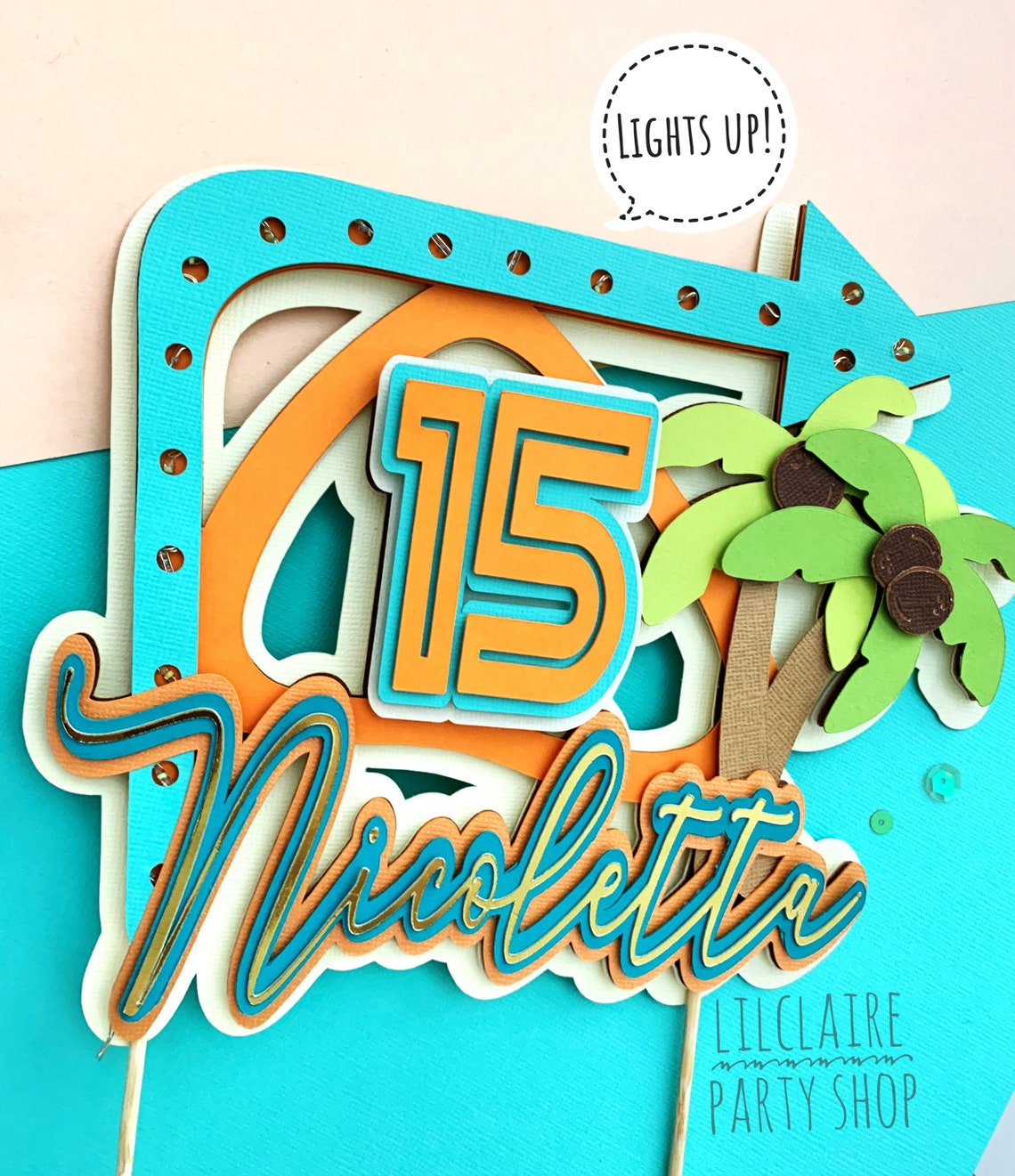 Retro Cake Topper Retro Party | Etsy